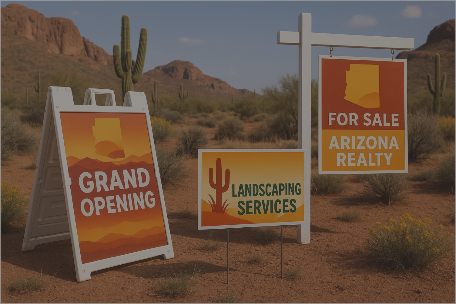Custom Signs Phoenix AZ | Banner Stands, A-Frames & ADA Signage